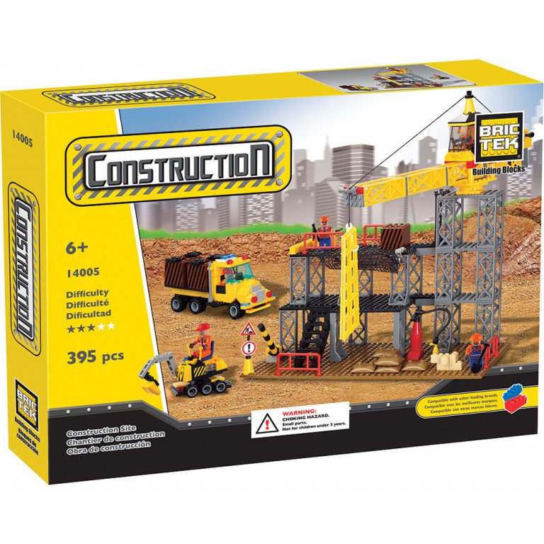 Brictek - construcción - Obra de construcción 395 piezas - Modelo 14005 ...