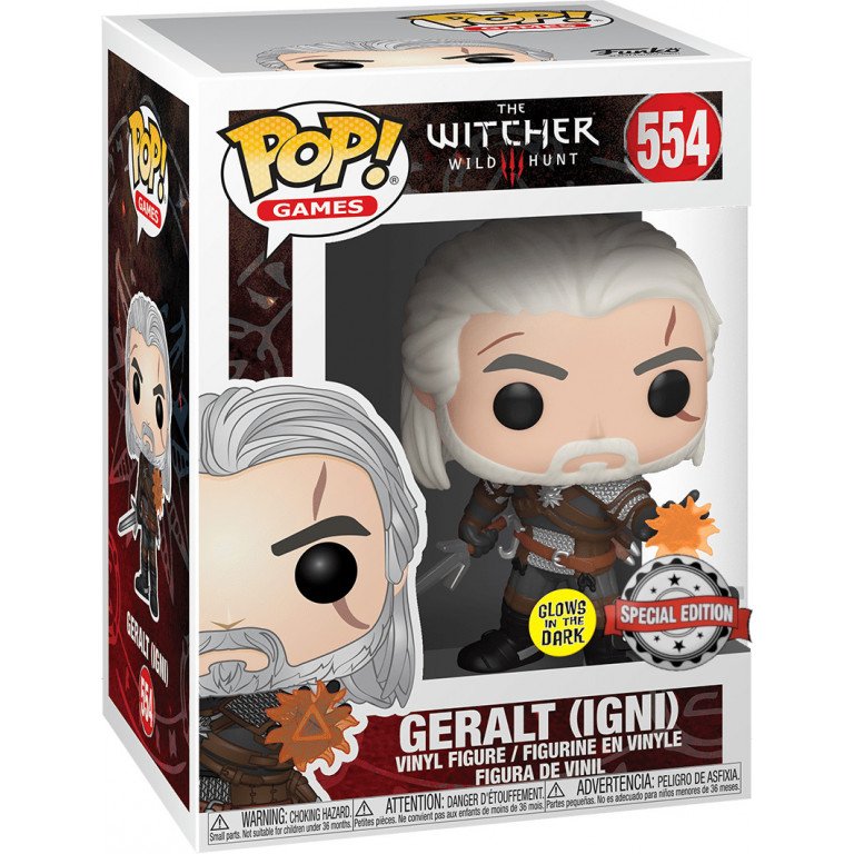 Funko Pop - The Witcher - Geralt Igni - (GLOW) (edición especial ...