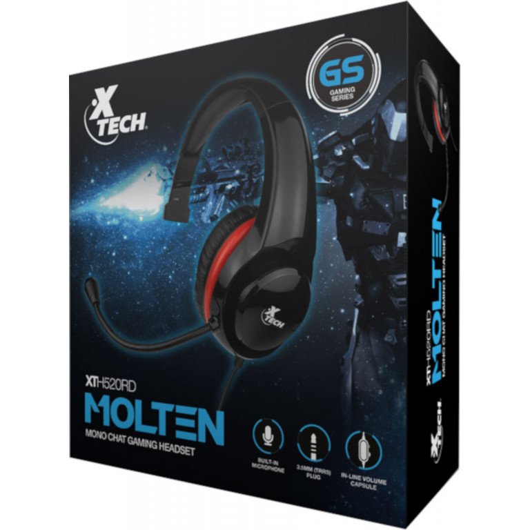 Audifono Gaming Xtech Molten XTH-520RD Negro/Rojo GS Gaming Serie - Compra | eMarket Perú